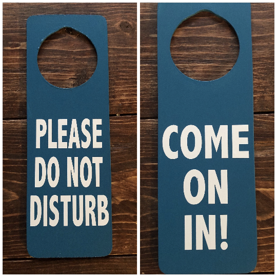 Do Not Disturb Wooden Doorknob Hanger The Tigers Trunk Llc